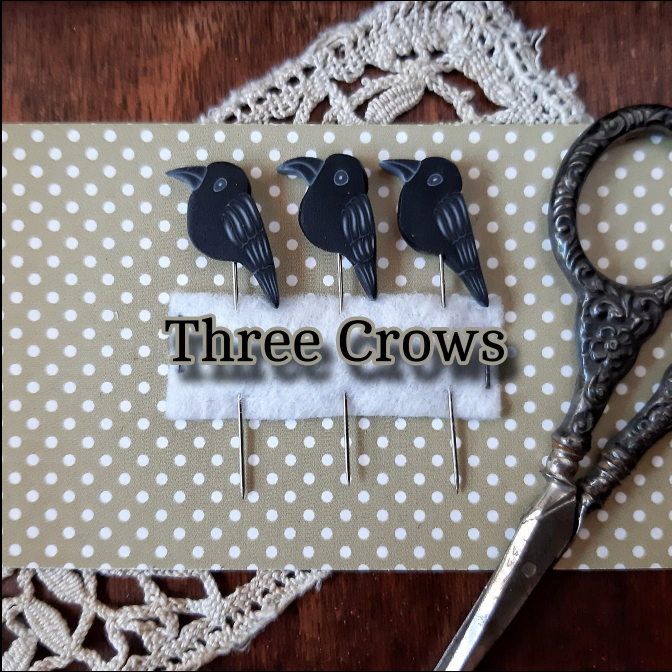 Three Crows Pin Set by Puntini Puntini – A Stitch in Time