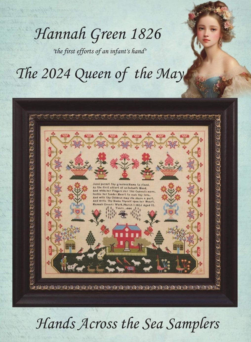 Hannah Green 1826- Reproduction Sampler Pattern by Hands Across the Se ...